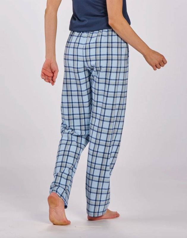 Boxercraft Womens Haley Heritage Carolina Blue Plaid Flannel Pajama Pant